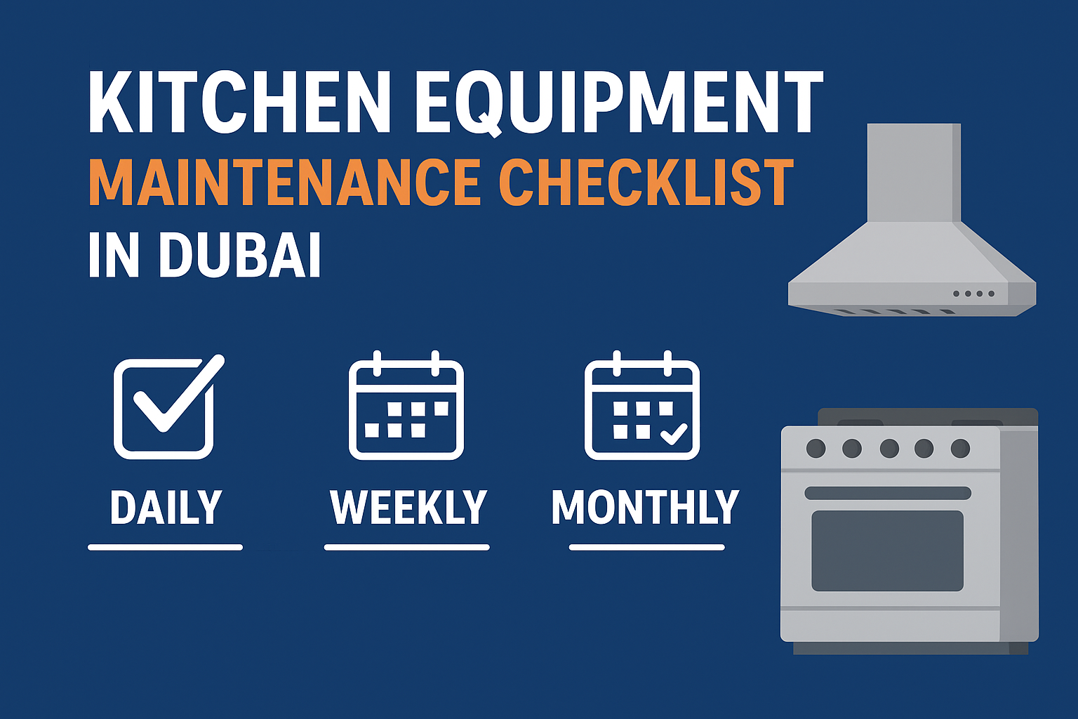 Kitchen Equipment Maintenance Checklist